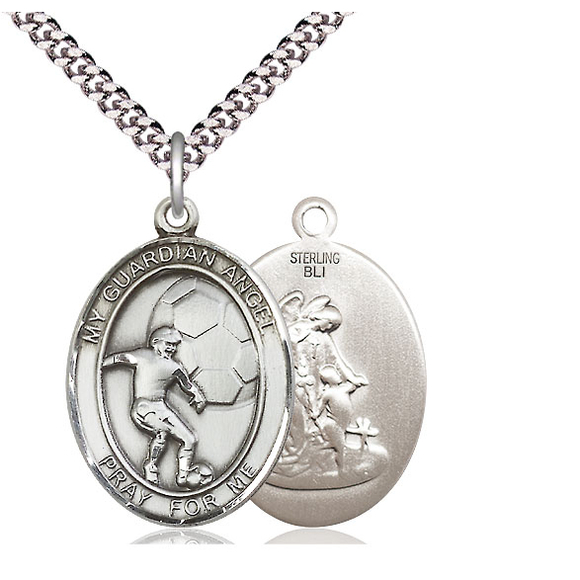 Hail MaryGifts | Jewelry | Guardian Angel Soccer Oval Patron Series ...